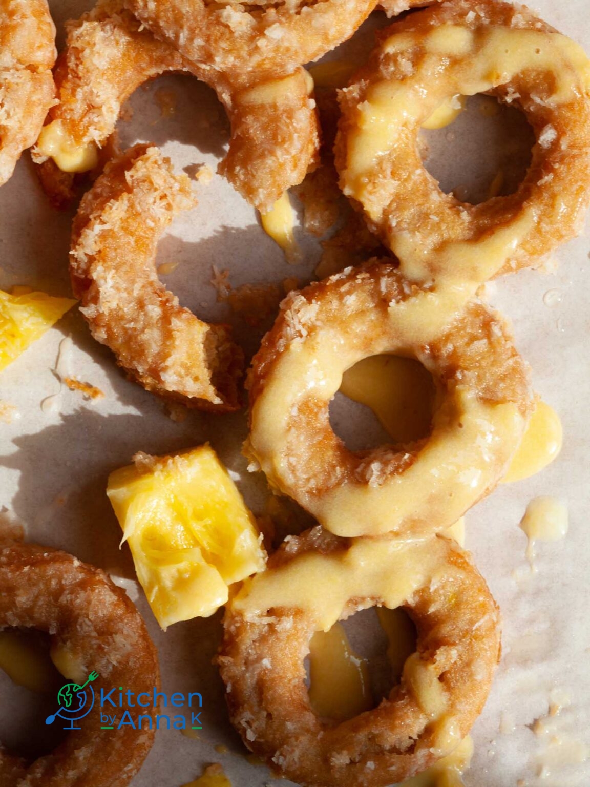 Boozy Pina Colada doughnuts - Kitchen by Anna K