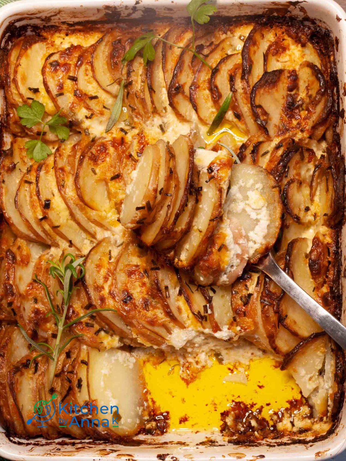 Potato bake with sour cream cheese and garlic - Kitchen by Anna K